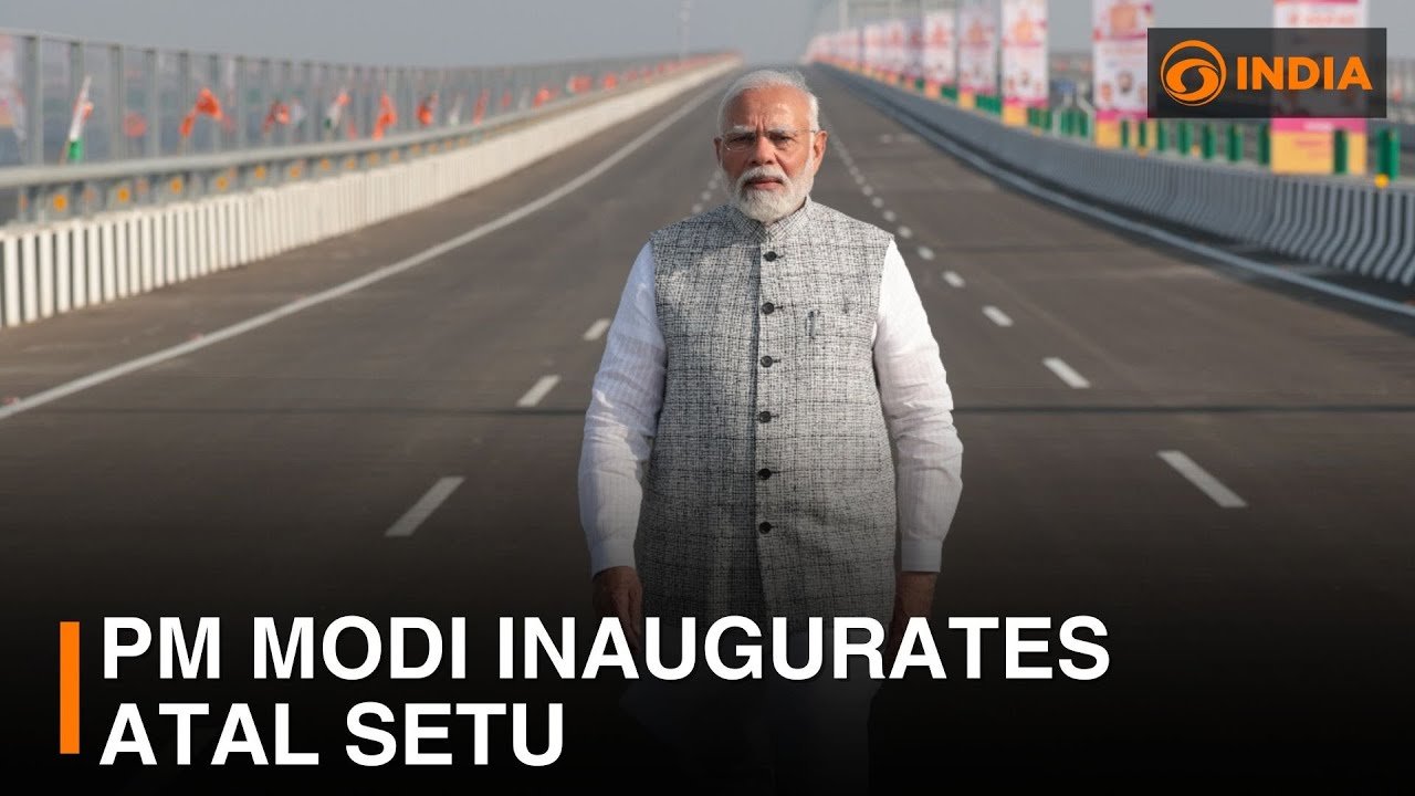 PM Modi inaugurates Atal Setu | DD India Live - YouTube