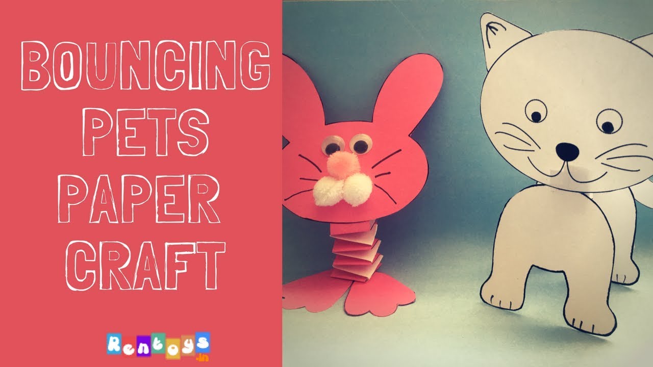 Paper Craft- Bouncing Pets - YouTube