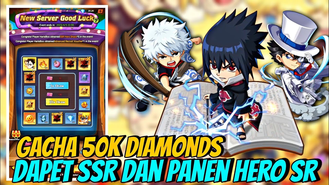 Hoki!! GACHA 50K Diamond dapet SSR Pertama SASUKE AKATSUKI - EXTREME ...