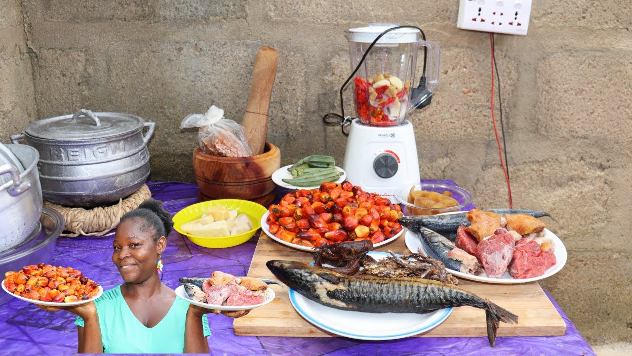 How To Cook The Perfect Palmnut / Banga Soup _Tasty & Delicious Food!!# ...