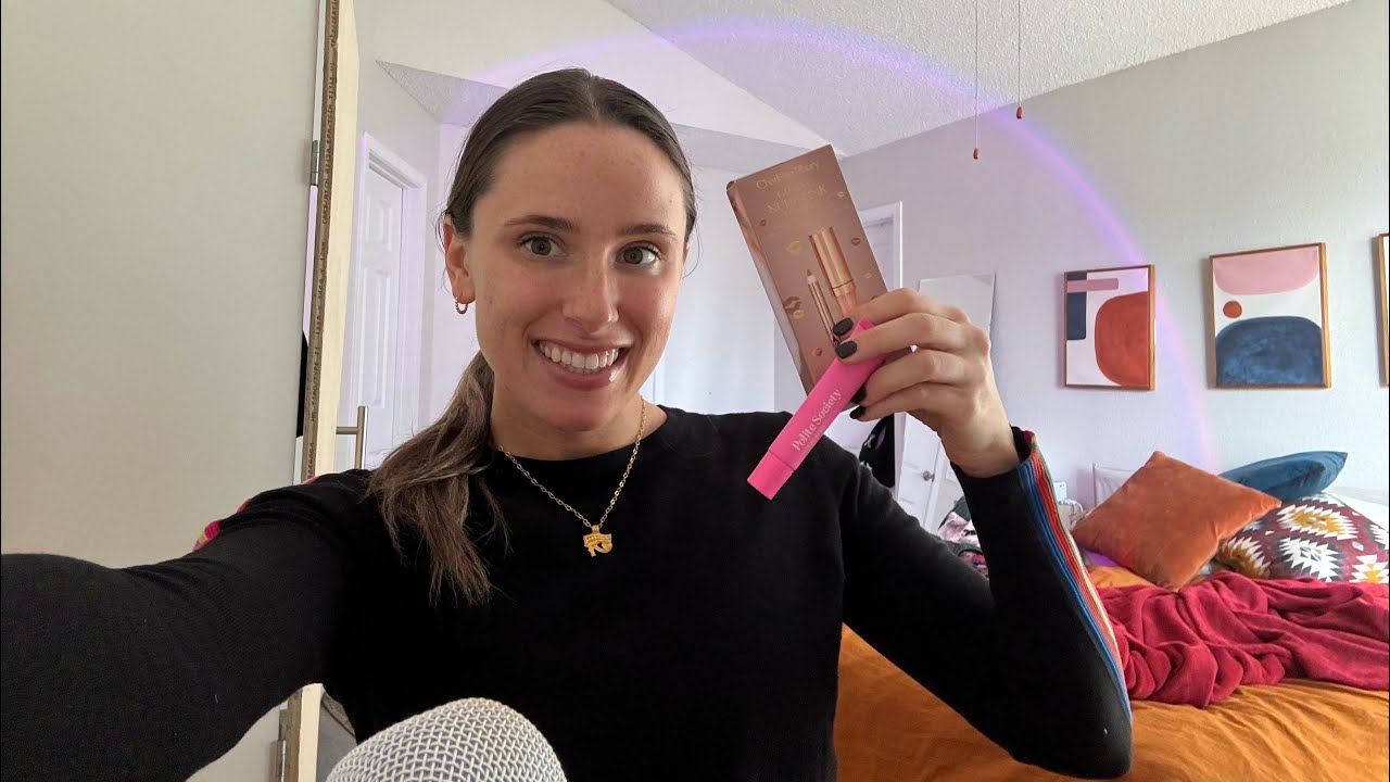 ASMR Makeup and Beauty Products Haul (Packaging Tracing, Tapping, Lip ...