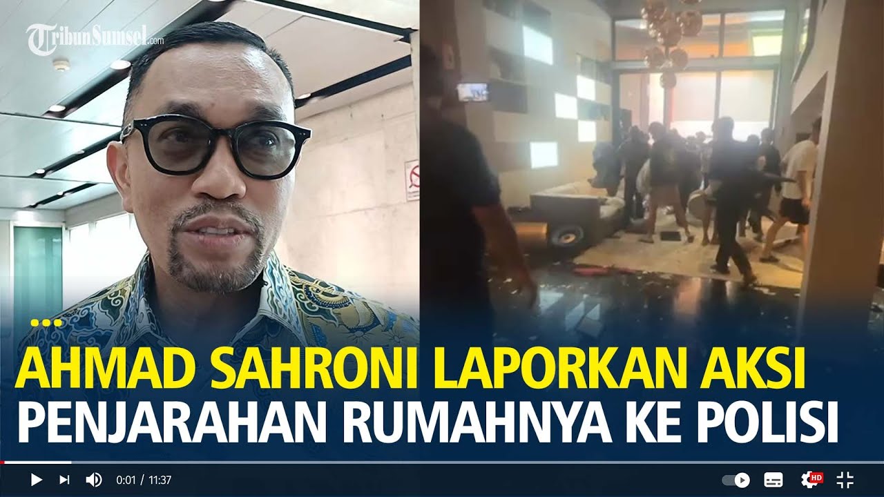 Ahmad Sahroni Resmi Laporkan Aksi Penjarahan Rumahnya ke Polisi - YouTube