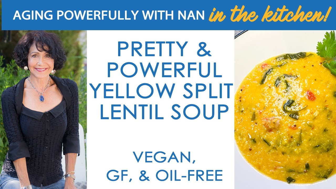 Pretty & Powerful Yellow Split Lentil Soup - vegan moong dal - YouTube