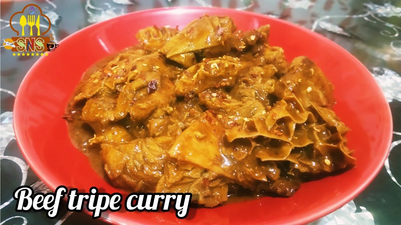 Beef tripe curry srilanken style - YouTube