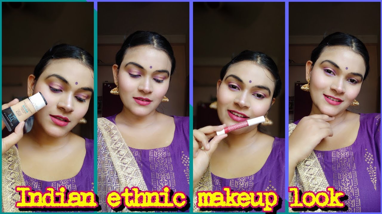 simple yet gorgeous Indian ethnic makeup look but using my favorite ...
