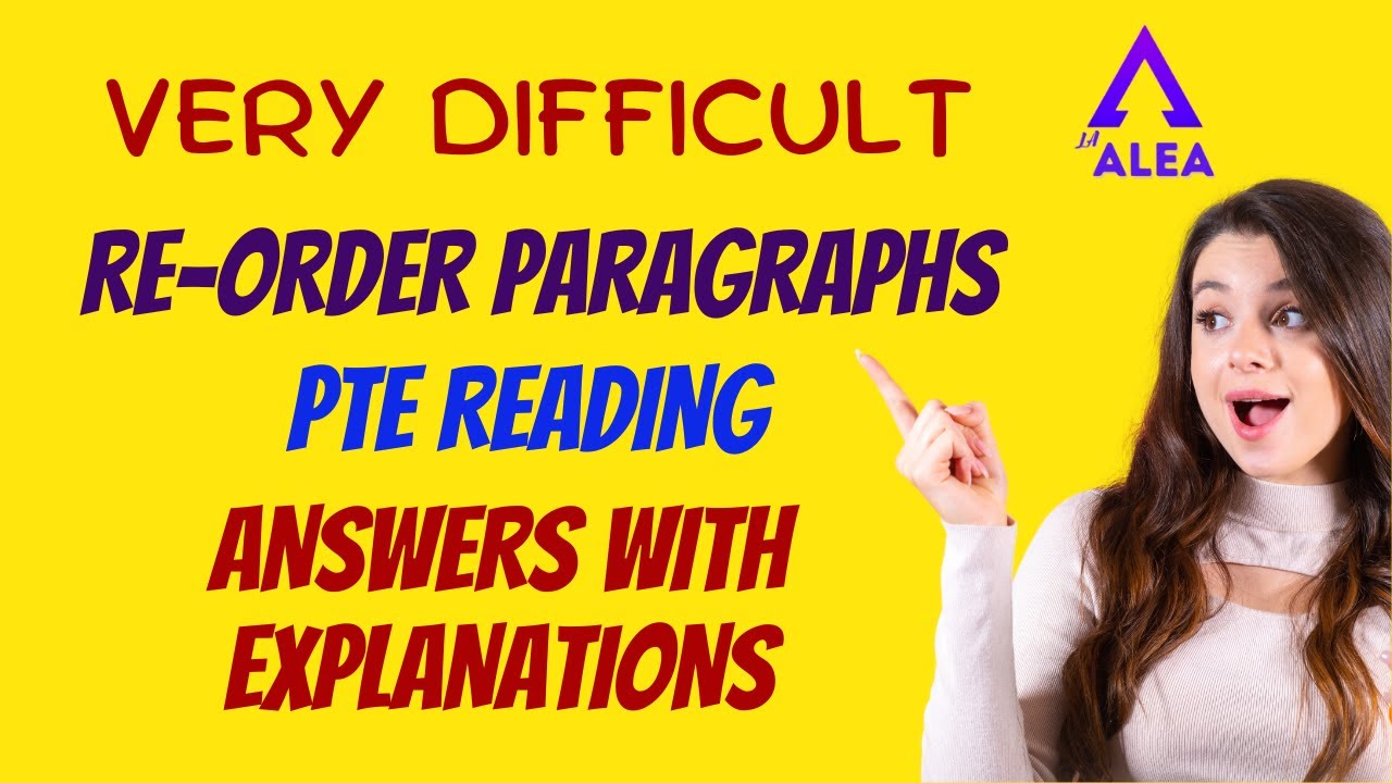 PTE RE-ORDER PARAGRAPHS PRACTICE WITH ANSWERS| PTE READING PRACTICE ...