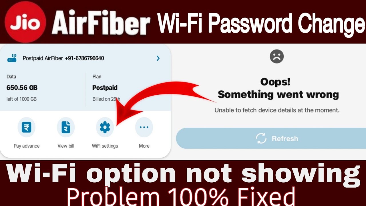 Jio Air Fiber Wifi password change || How To Change Jio Air Fiber Wifi ...