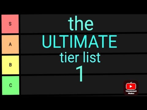 the ULTIMATE tier list 1 (inspired by my friend) - YouTube