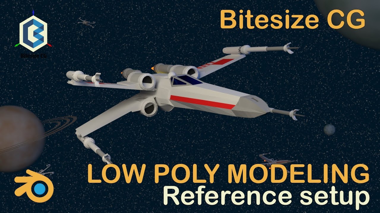 Blender tutorial - Low Poly Modeling an X-wing 1- Reference setup - YouTube