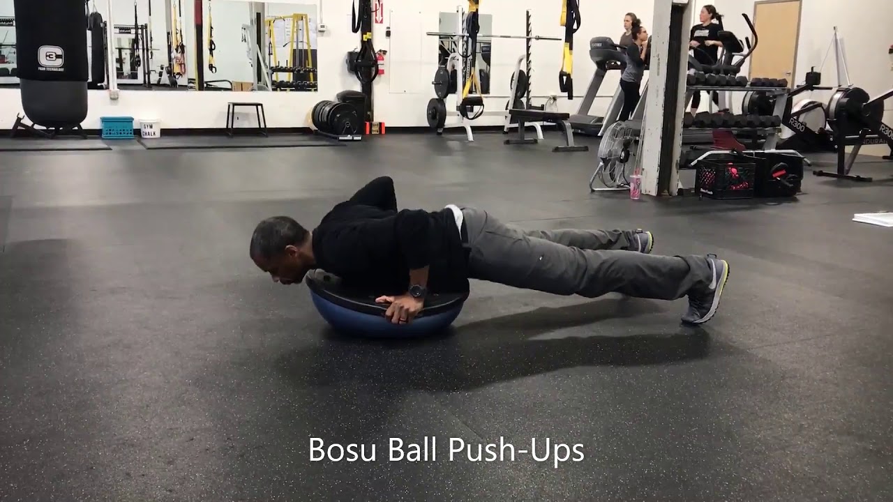 Bosu Ball Push Ups - YouTube