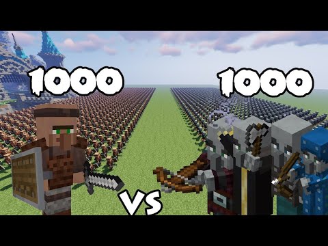 Villager army vs illager general army battle in Minecraft - minecraft ...