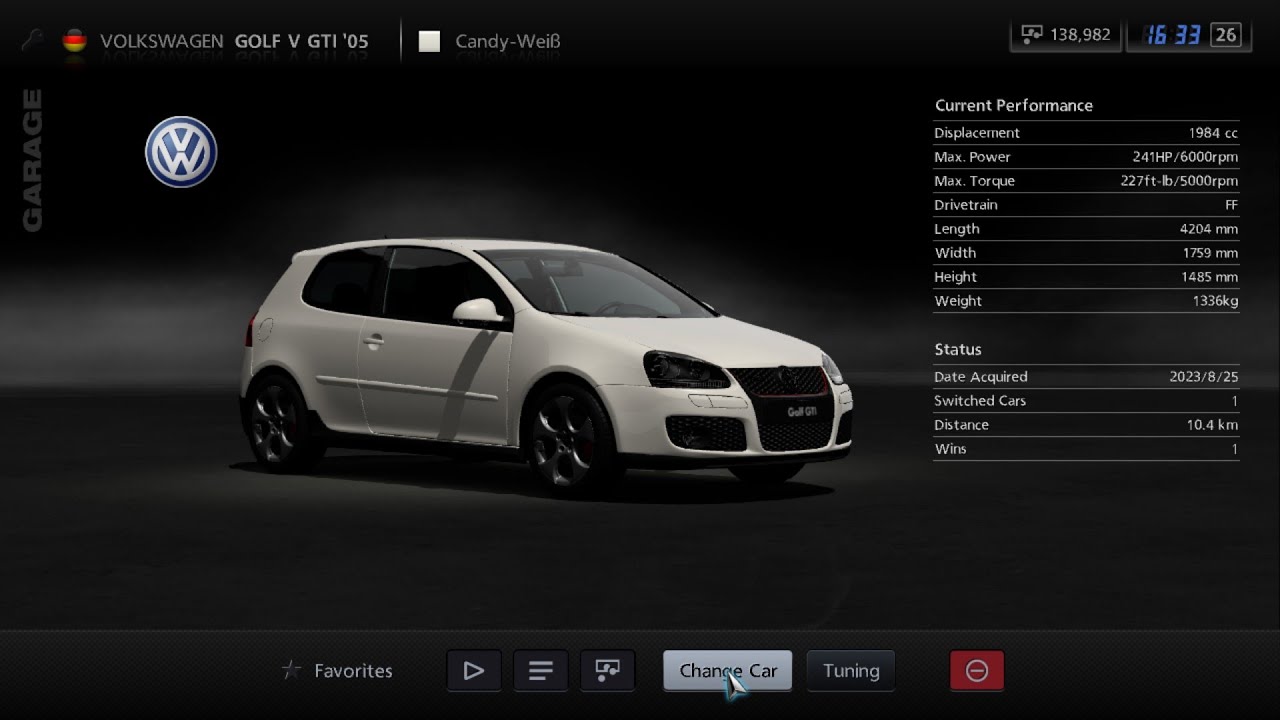 Gran Turismo 5 - 2005 Volkswagen Golf V GTI race - YouTube