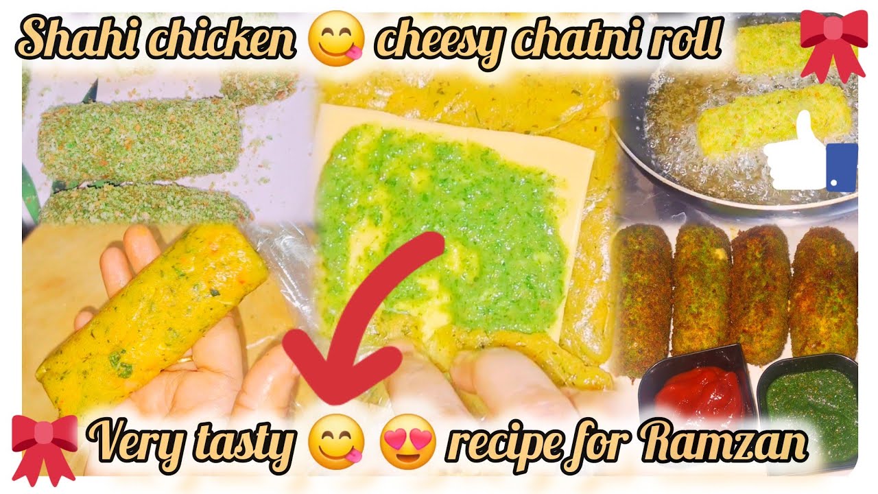 Shahi chicken cheesy chatni roll 😋 done ️ allhamdulillah ...