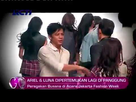 Ariel Senggol Toket Luna Maya di Panggung @JFW2014