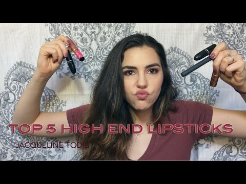 Top 5 High End Lipsticks REVIEW AND LIP SWATCHES - YouTube