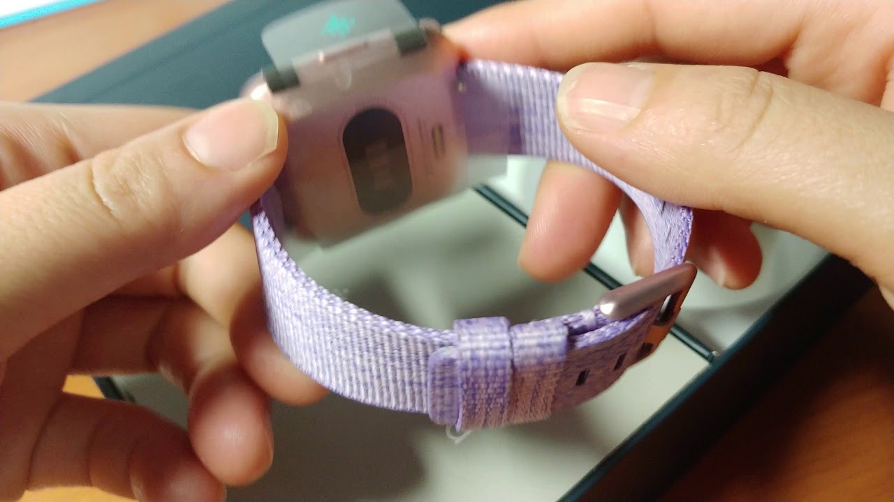 Fitbit versa lavender woven unboxing(핏비트버사 라벤더우븐 언박싱) - YouTube