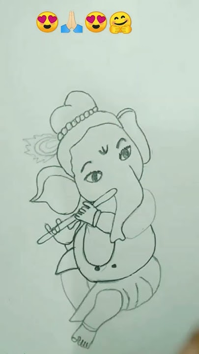 How to make Ganesh jii #drawing #shorts 😍🙏🏻😍🤗#trending #satisfying # ...