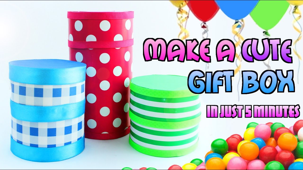 DIY Crafts: How to Make a Cute and Simple Card-stock/Cardboard Gift Box ...