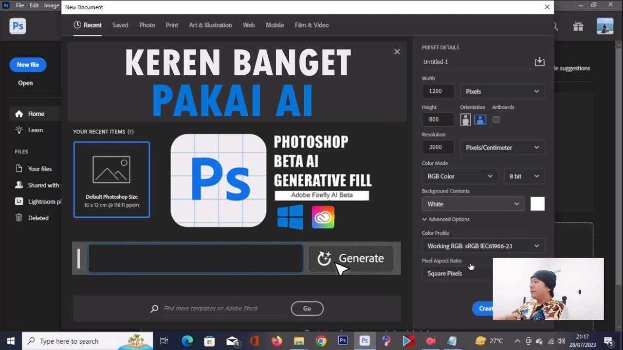 Tutorial Edit Photo Dengan Adobe Photoshop (BETA) AI Menggunakan ...