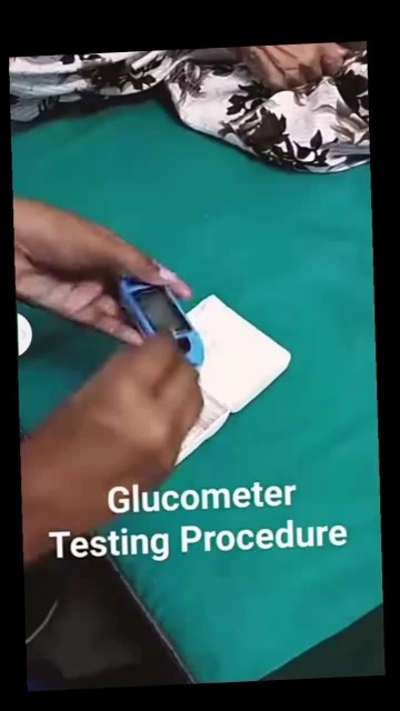 Glucometer testing procedure #glucometer #diabetes #sugar #nursing # ...