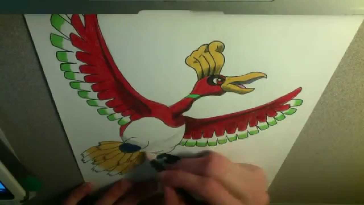 Drawing all the Pokemon: Number 250 Ho-Oh - YouTube