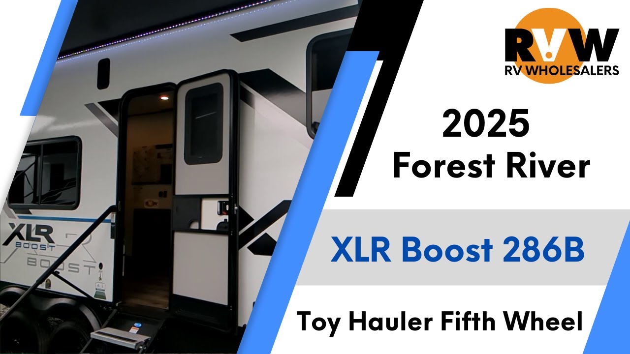 2025 XLR Boost 286B Toy Hauler Fifth Wheel Flythrough - YouTube