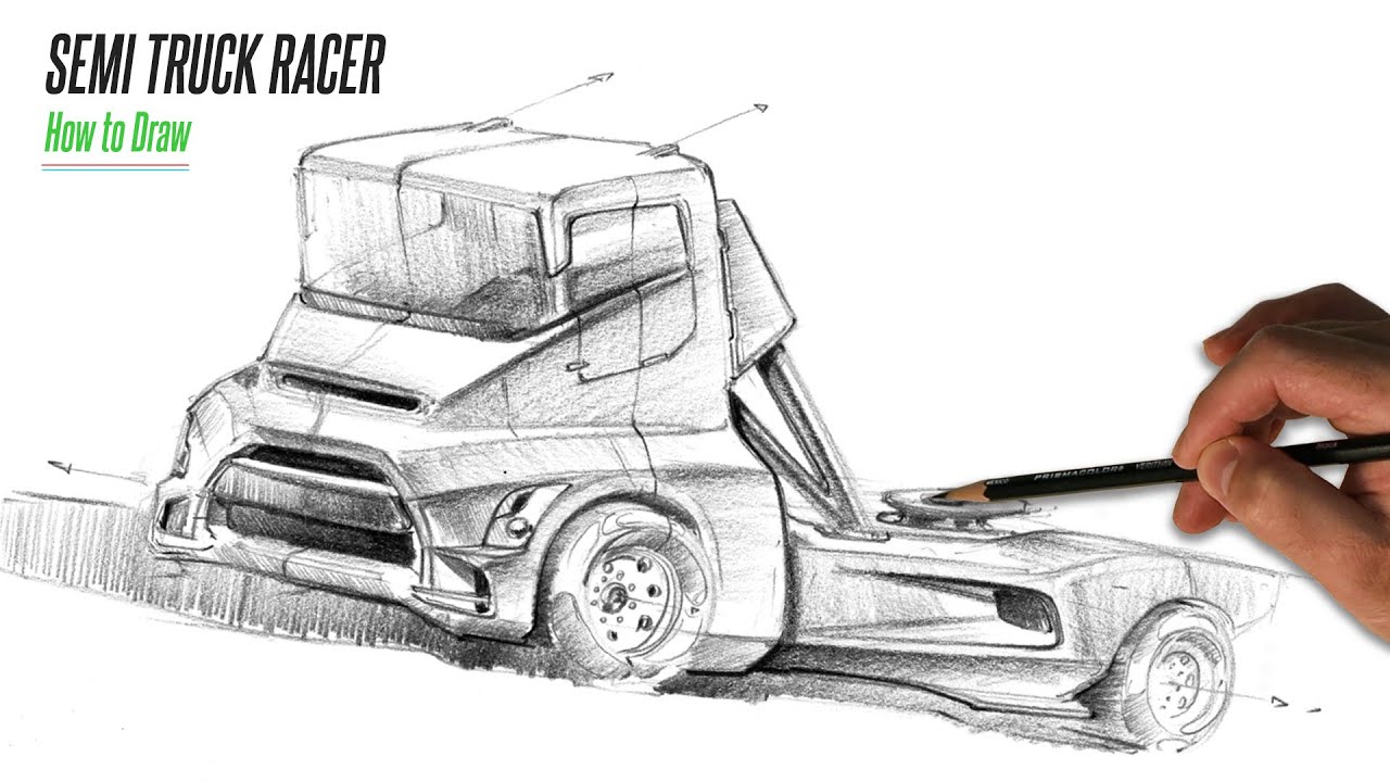 How To Draw A Drag Truck