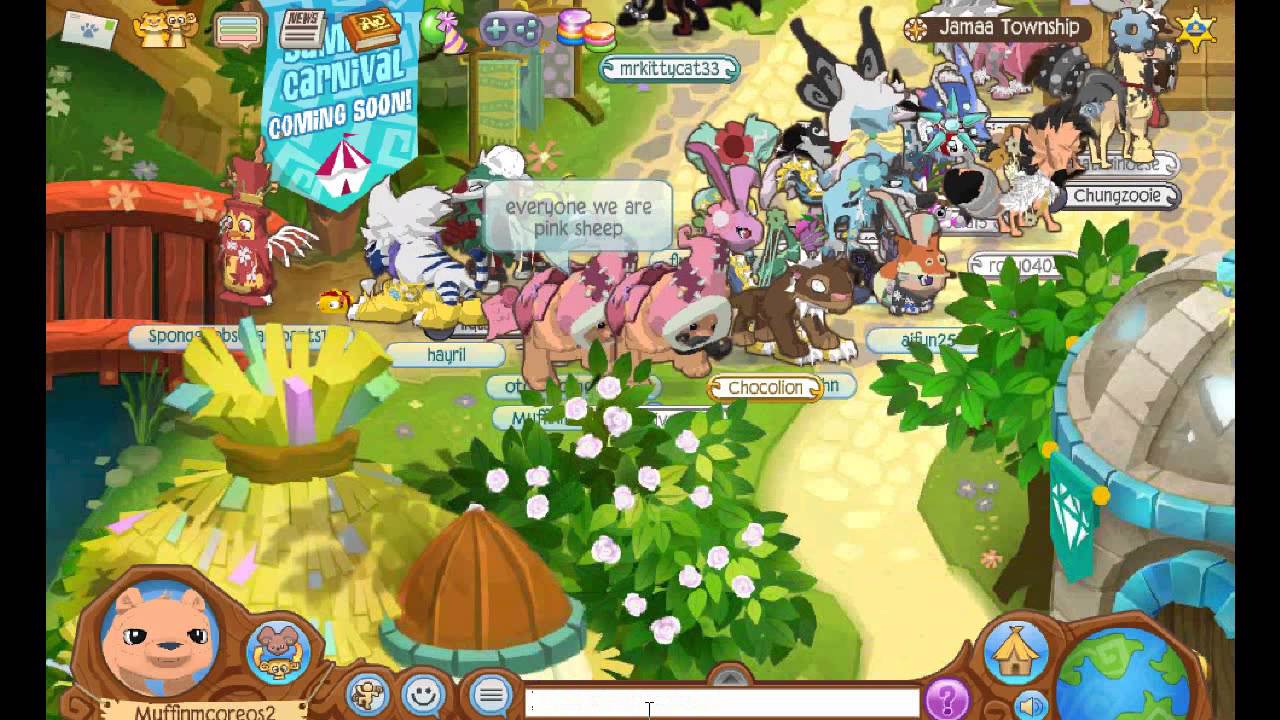 We tried to be pink sheep on animal jam - YouTube