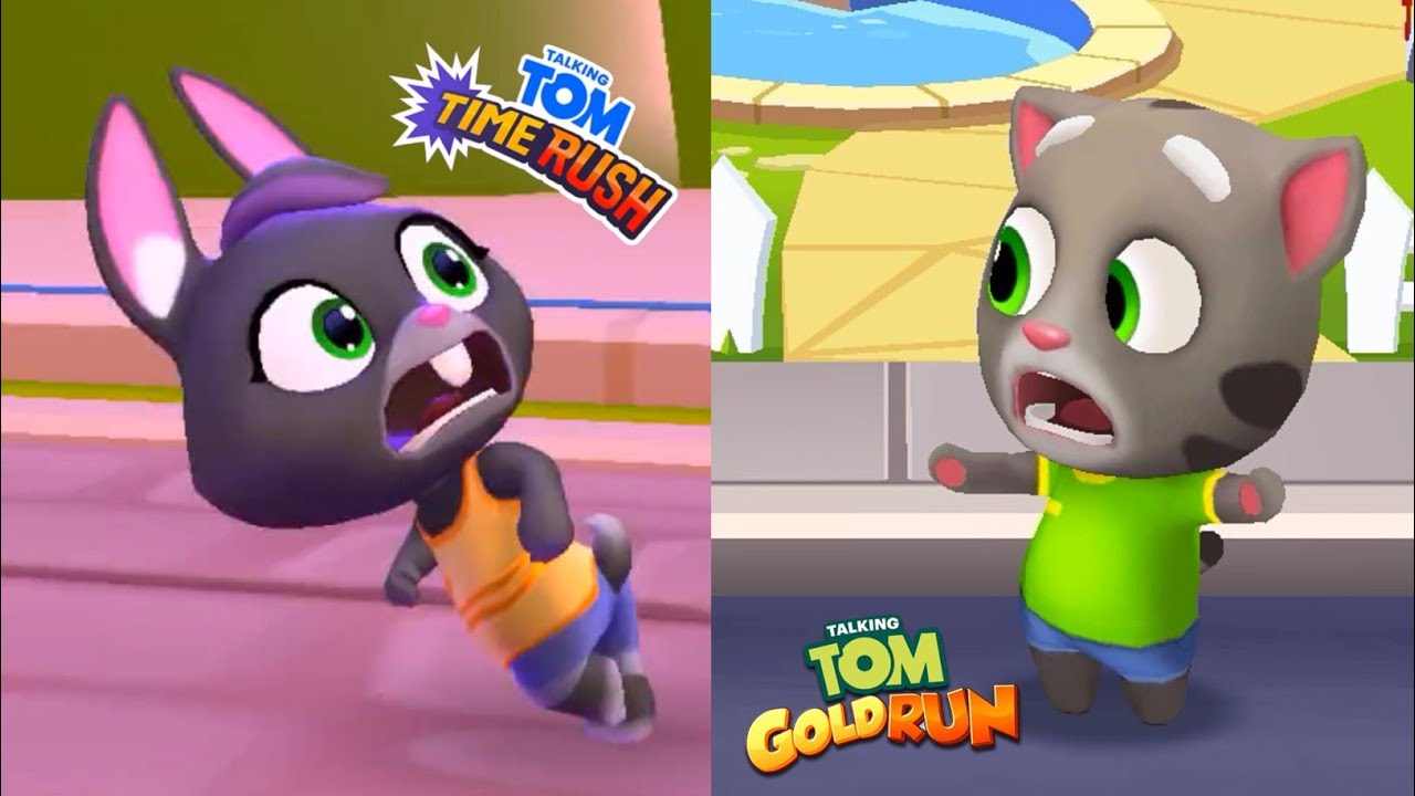 Talking Tom Time Rush BECCA vs Talking Tom Gold Run TOM Android Gameplay - YouTube