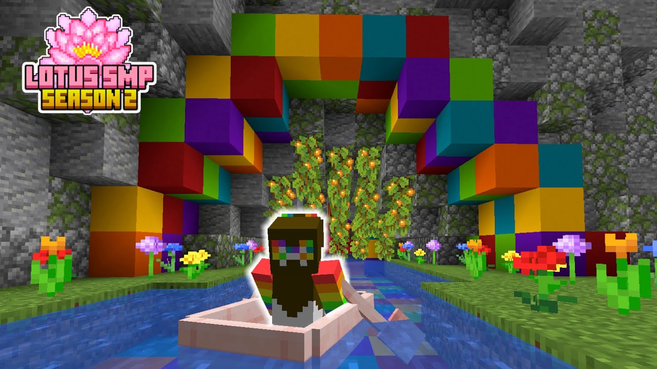 Building The Tunnel Of Colors! | Minecraft Lotus SMP Ep. 22 - YouTube
