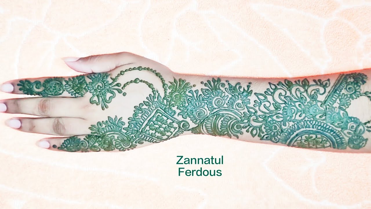 Semi bridal mehndi design || Mehedi design || Easy mehedi design ...