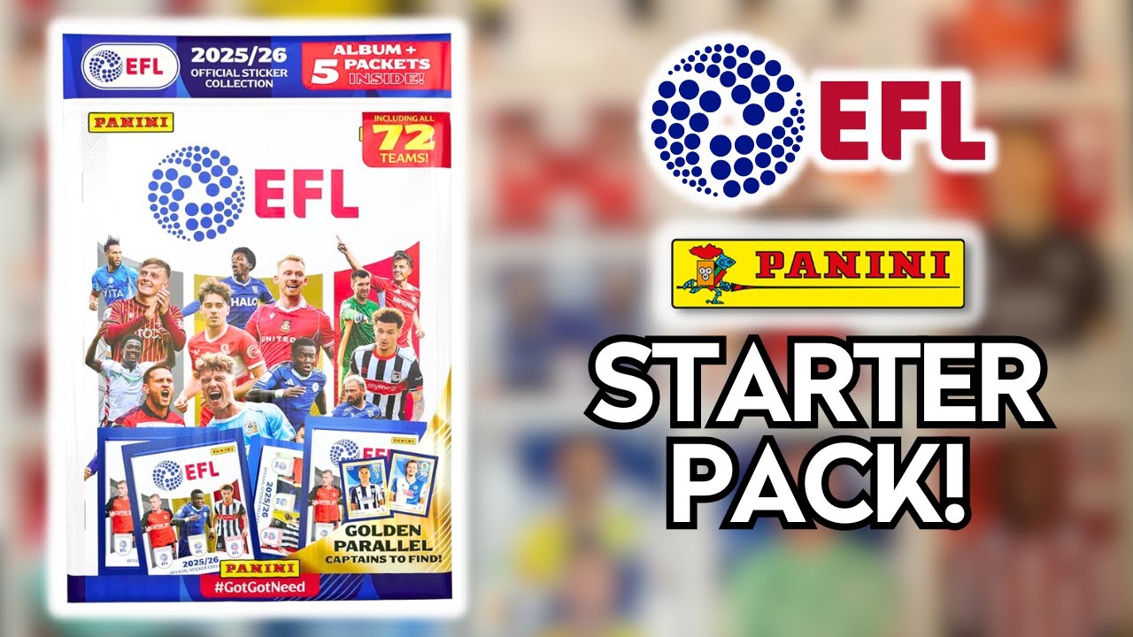 NEW EFL STICKERS STARTER PACK OPENING! | PANINI EFL OFFICIAL STICKER ...