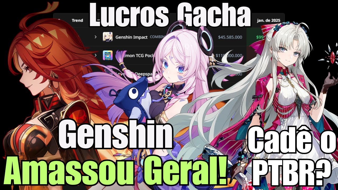 Genshin Vendeu Absurdos! Wuthering Waves Cadê o PTBR? Lucro Gachas Jan 2025 - YouTube