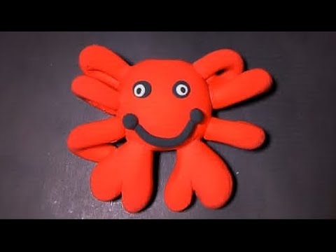 How to make Crab Clay modeling for kids Clay Toys| easy and simple clay ...