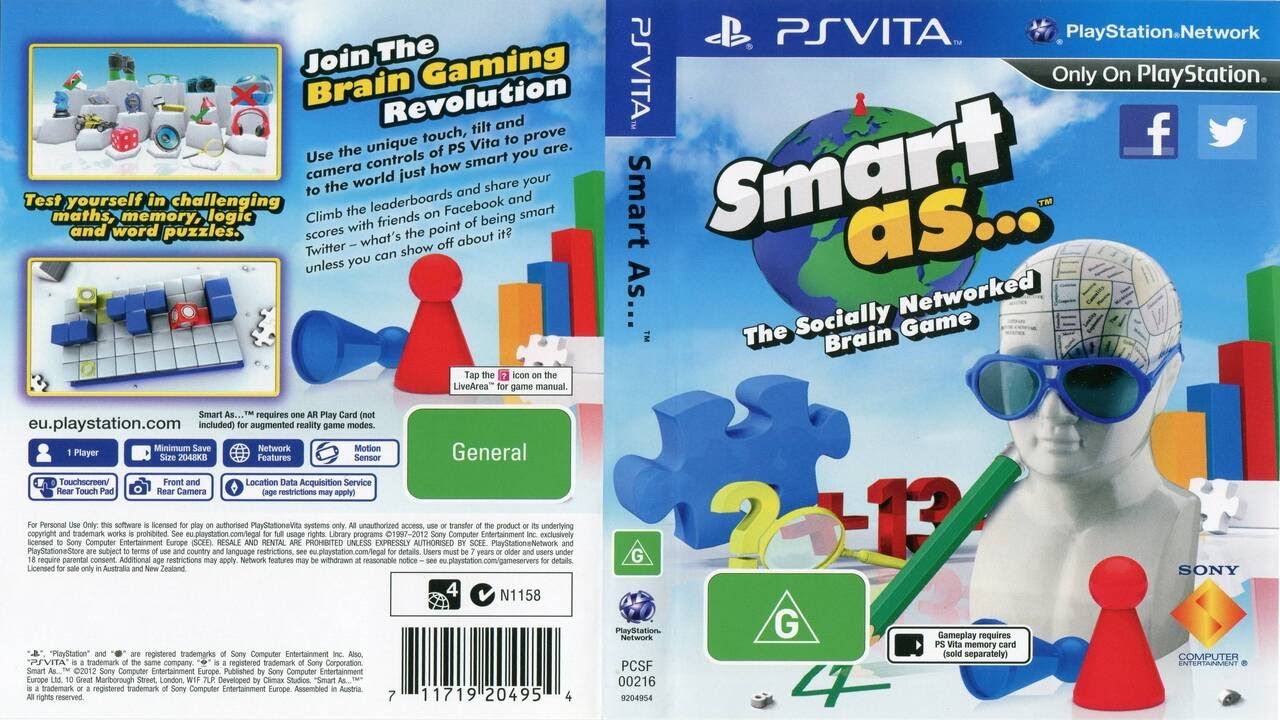 Smart As... (2012) - Full Gameplay | PSVITA | UHD | 4K | - YouTube