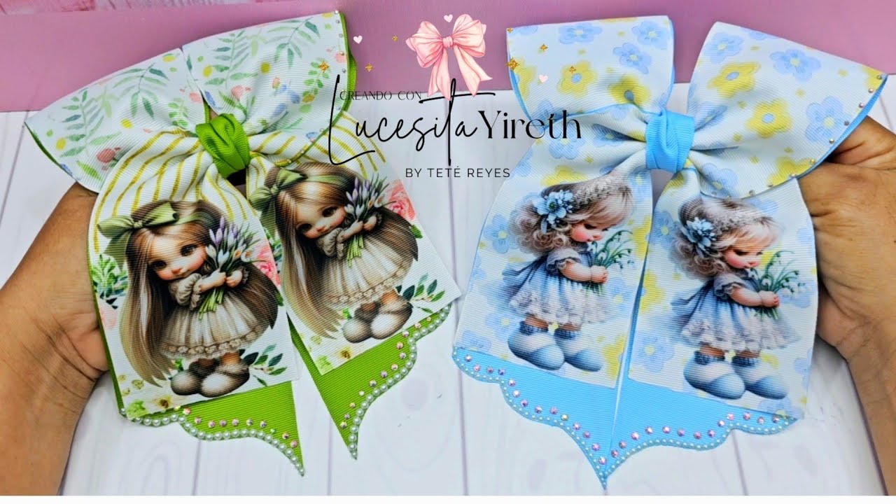 Moño con tiras de 7.5 muy fácil de realizar/moño orejón #lazos #moños ...