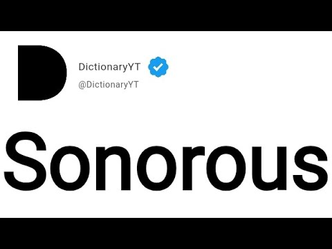 Sonorous Meaning in English - YouTube