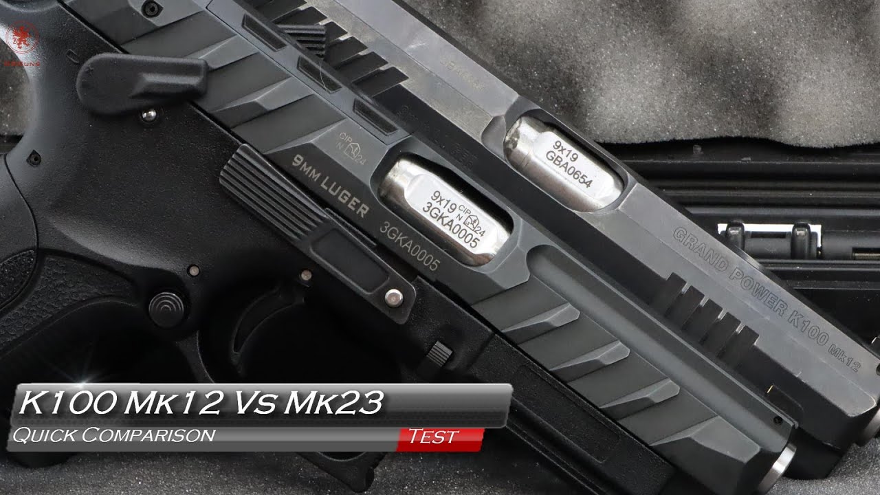 Grand Power K100 Mk12 vs Mk23 Range Test - YouTube