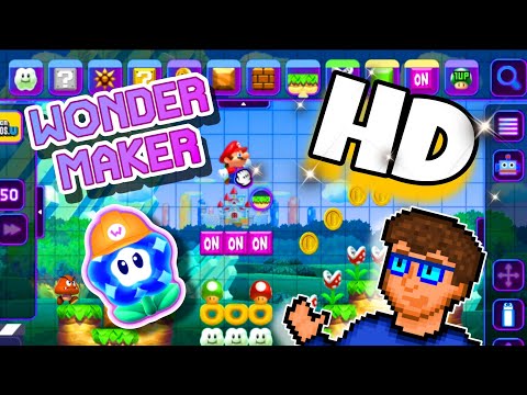 NSMBU EN HD!!! Probando WONDER MAKER Beta 1.0.2. | FANGAME Super Mario Maker