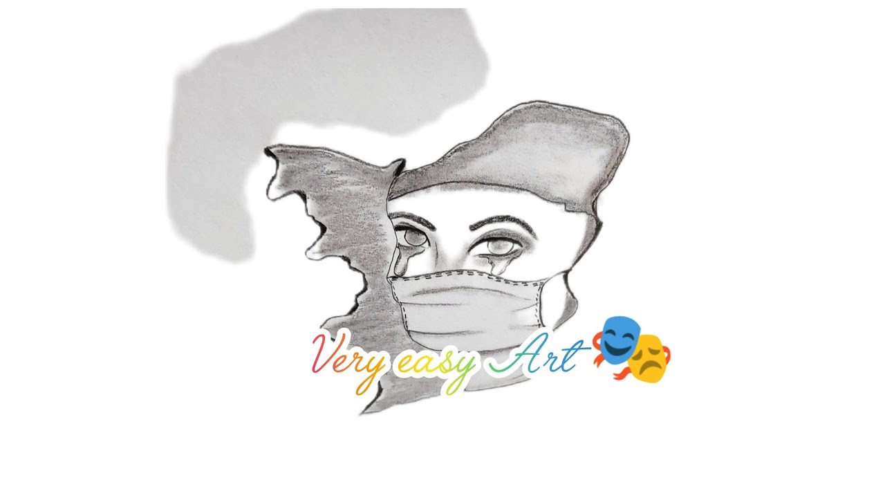 Very easy Art 🎭//pencil drawing for beginners - YouTube