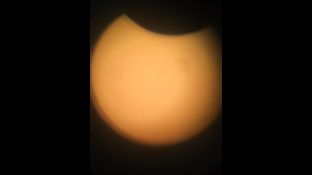 Solar eclipse (4-20-2023)(phone shoot with F60700 refractive telescope ...
