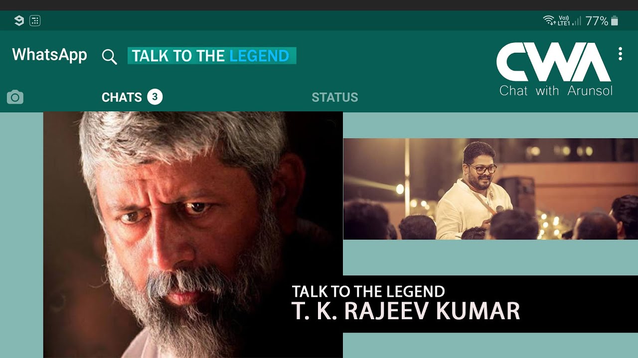Talk to the Legend T K Rajeev Kumar (Director,Scriptwriter,Producer ...