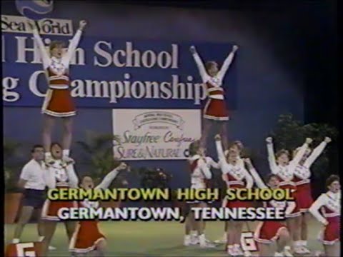 1990 National High School Cheerleading Championships (partial) - YouTube