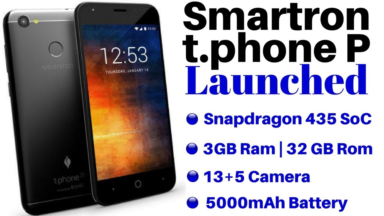 Smartron t.phone P With 5000mAh Battery Launched in India ...