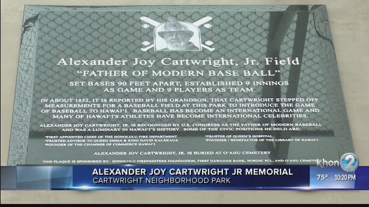 Honolulu honors father of modern baseball Alexander Joy Cartwright ...