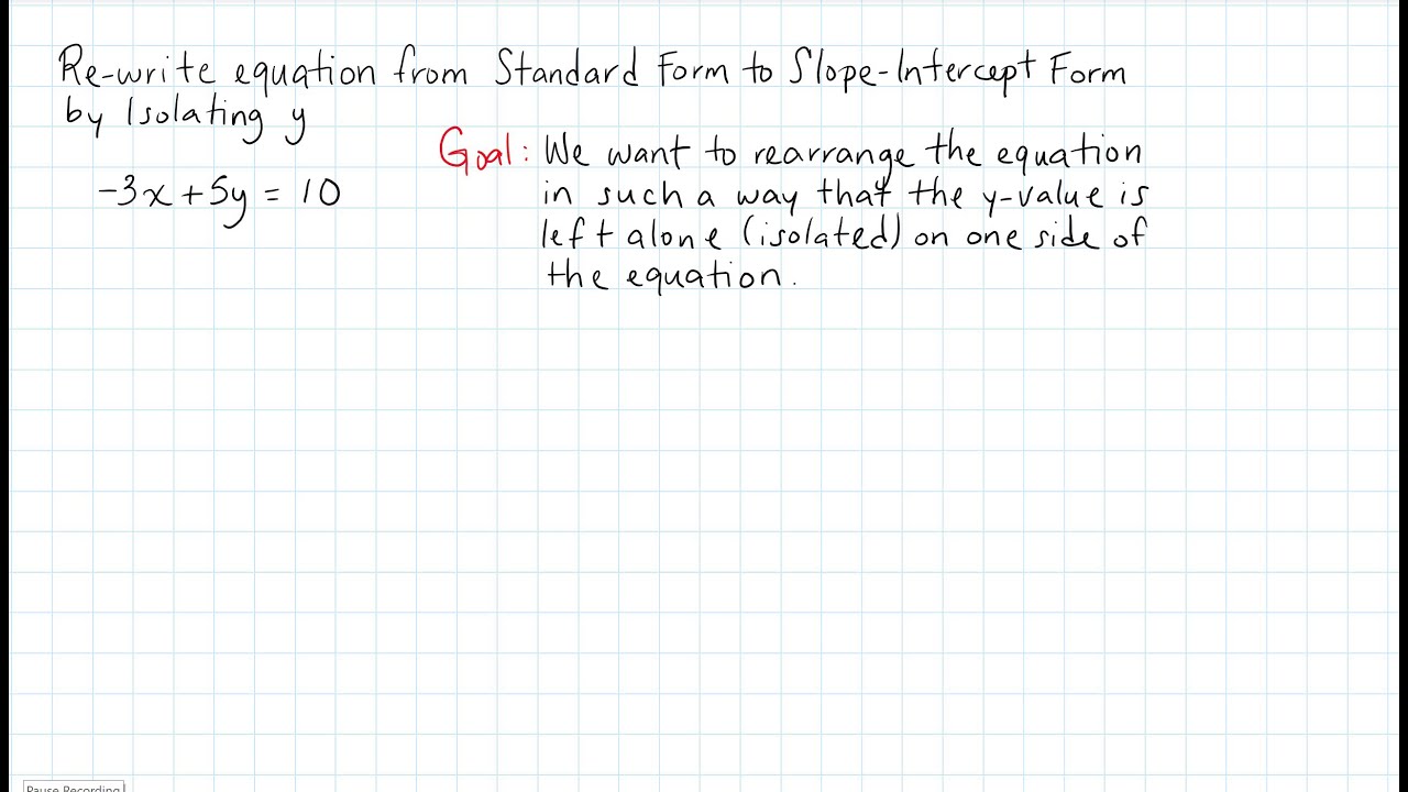 Isolating y - YouTube