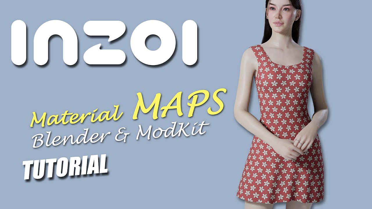 inZOI 🌺 - Meshing - Material Maps & Thumbnail - Blender & ModKit - Teil ...