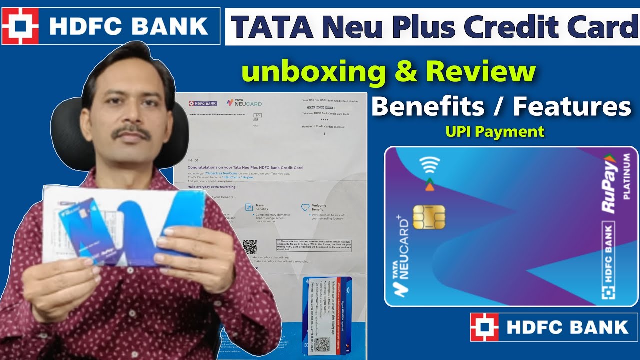 HDFC TATA Neu Credit Card | unboxing and Review | Tata Neu Plus HDFC ...