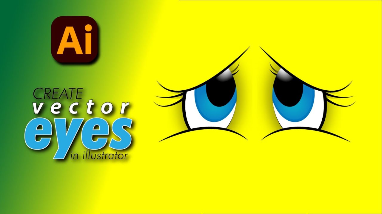make a vector eyes | illustrator tutorial | @JA_GRAPHICS - YouTube