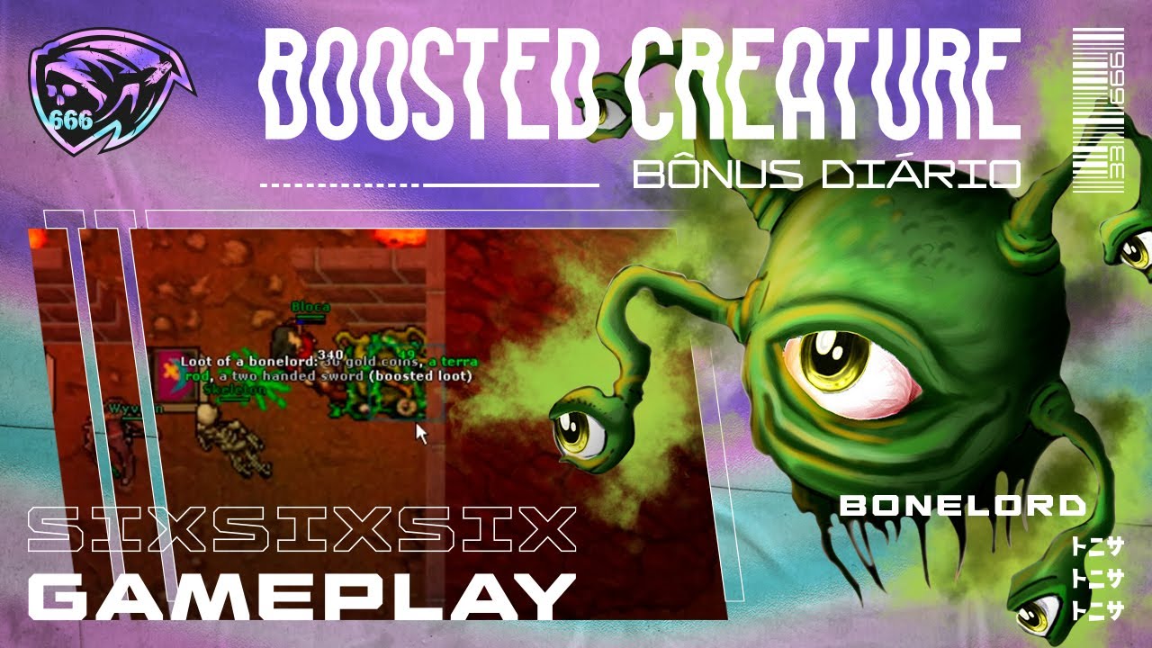 TIBIA - Bonelord Boosted Creature - Ótima Opção Para Knight e Paladin ...
